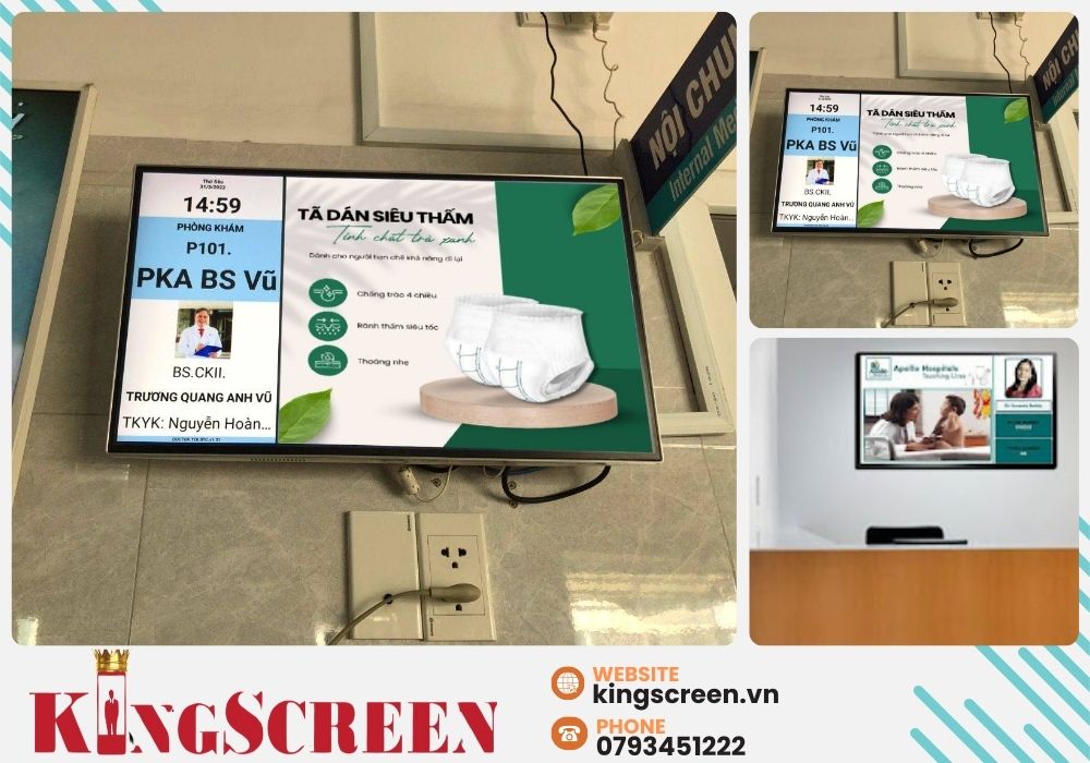 Màn hình quảng cáo trong bệnh viện và phòng khám